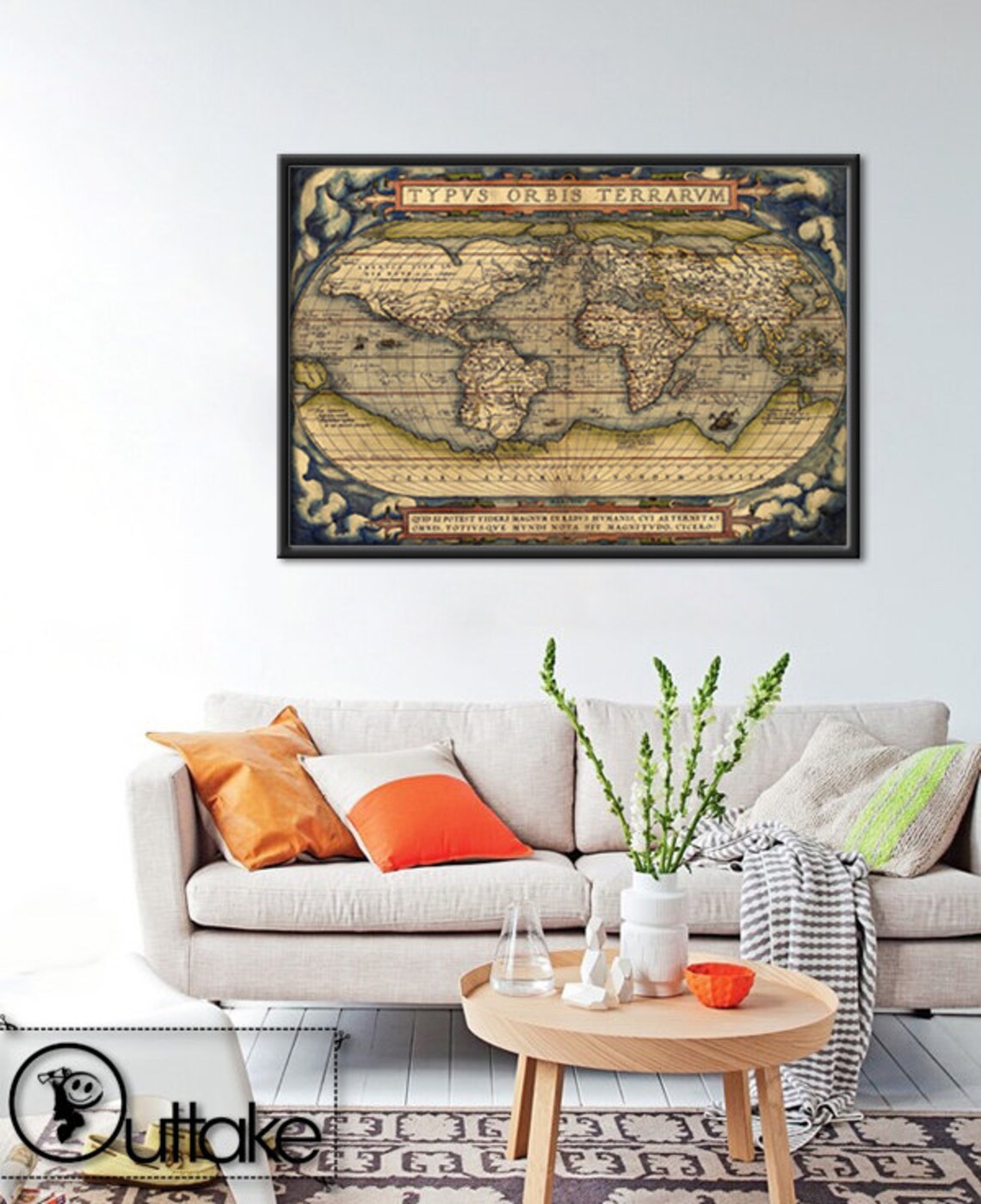 Framed Print Antique Maps Theatrum Orbis Terrarum 1564 - Etsy