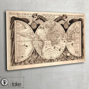 Wall Decor - Old Maps - Map of the World (1572) - Johannes Kepler, 025 ...