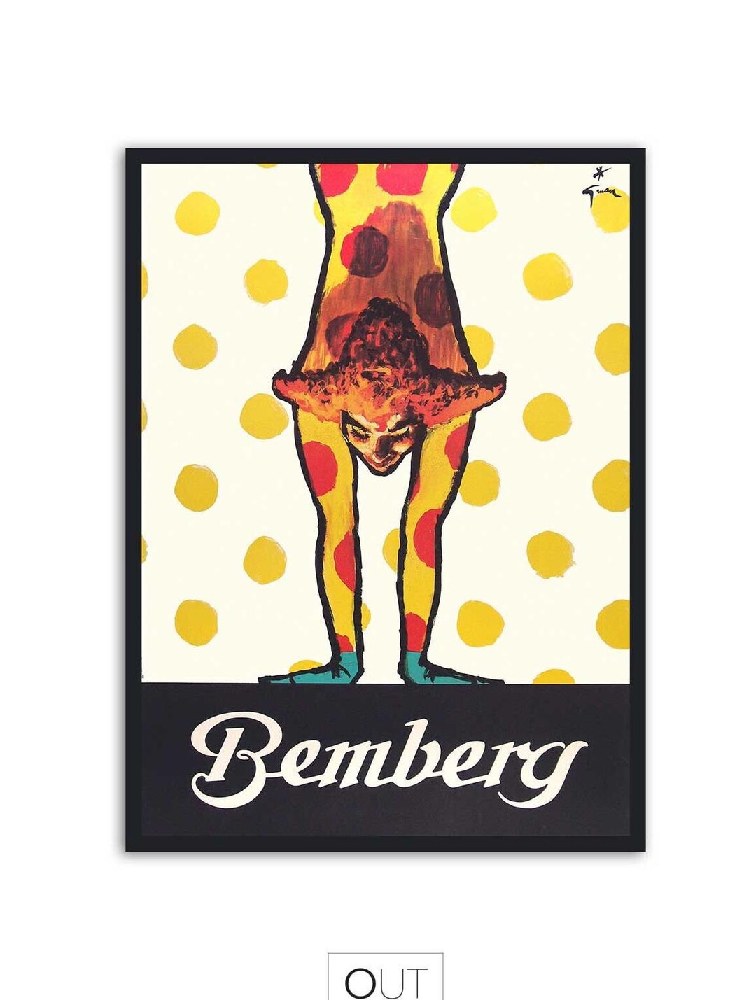 Vintage Print Reproduction - Rene Gruau - "bemberg" Vintage Advert ...
