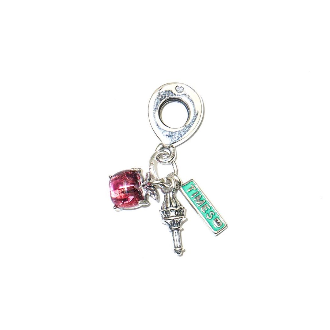 Pandora 925 Ale York Apple Torch and Road Sign Charm Pendant - Etsy