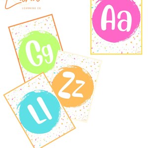 Terrazzo Alphabet Posters | Calm Classroom Decor & Anchor Charts - Etsy