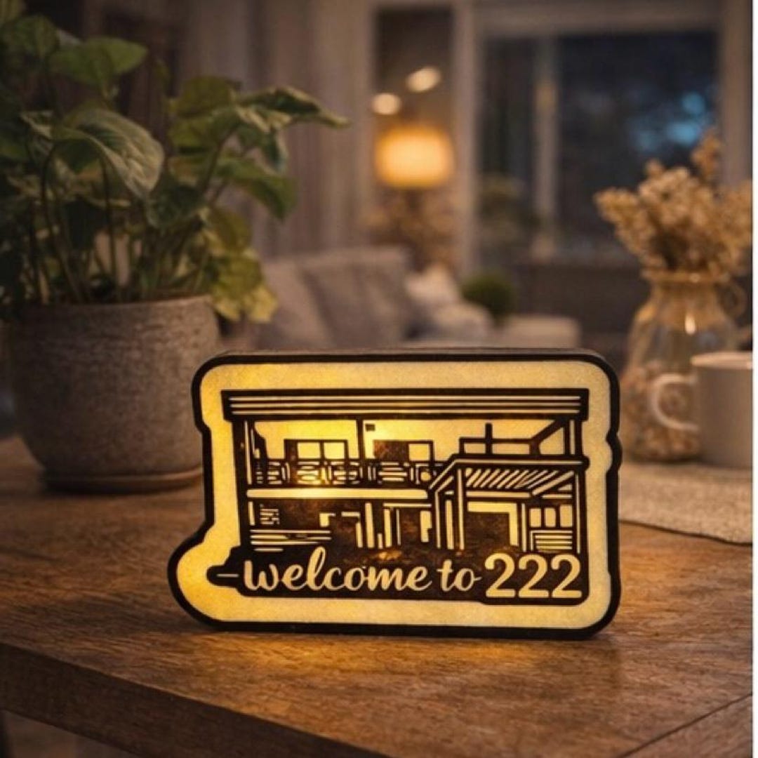 Personalized House Shaped LED Decor Sign, Custom Home Name or Address ...