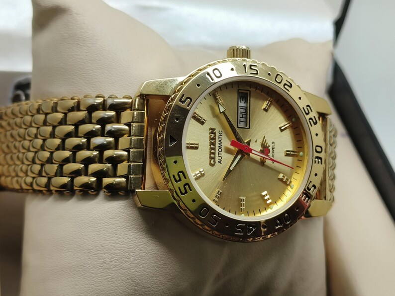 Vintage Citizen Automatic Men's Watch Gold Plated 40mm Dial, Day Date ...