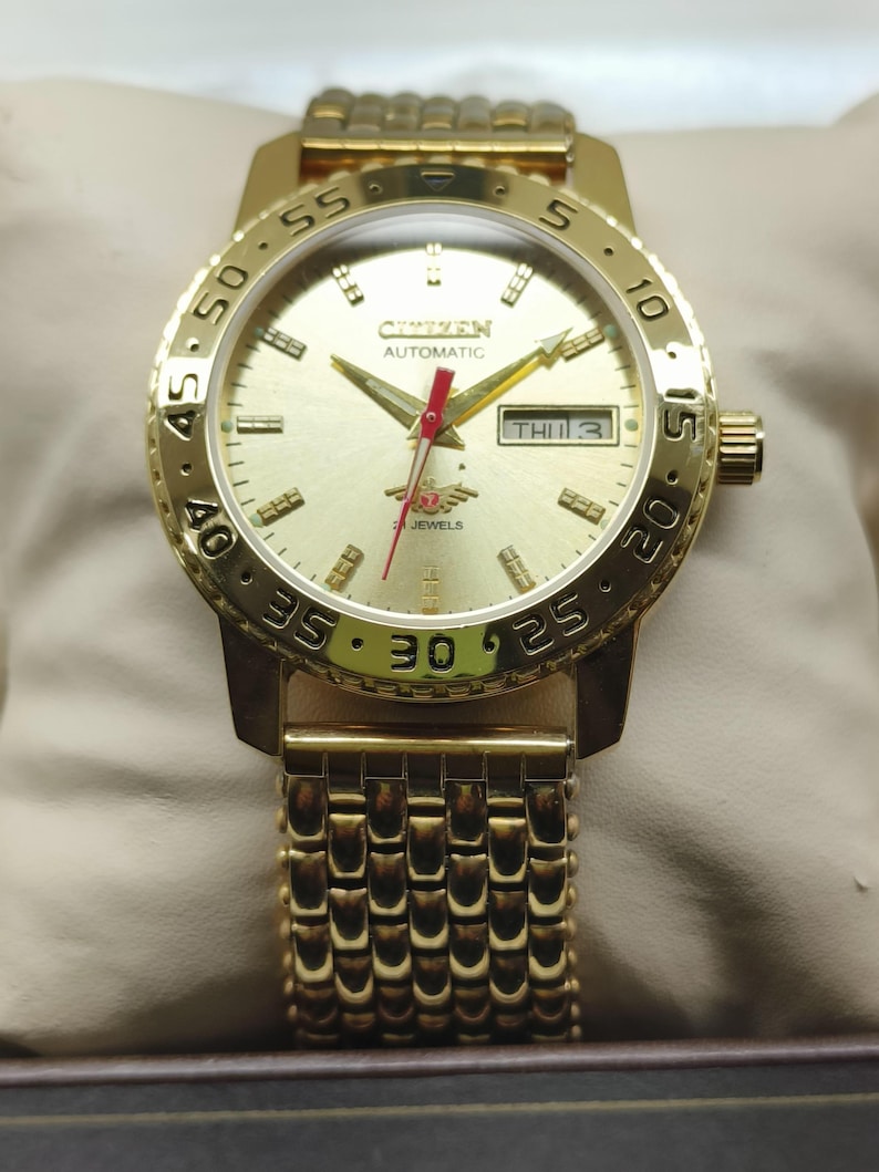 Vintage Citizen Automatic Men's Watch Gold Plated 40mm Dial, Day Date ...