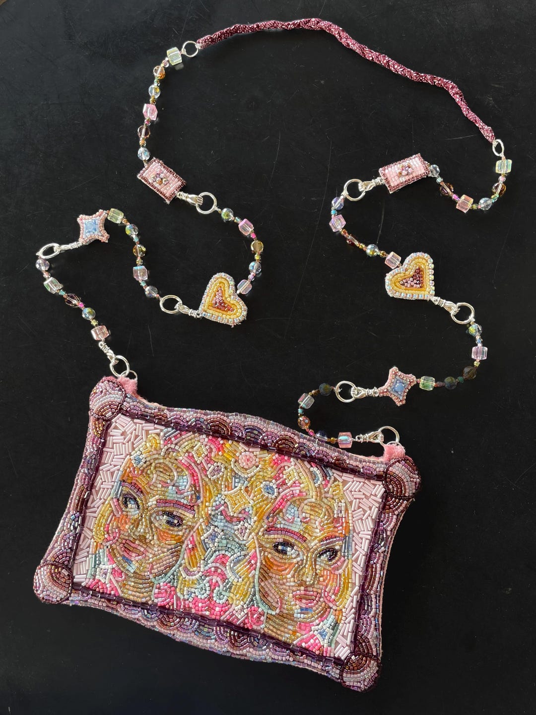 Beaded Twin Mosaic Purse Bag - Etsy
