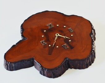 Tree Slab Wall Clock - Etsy