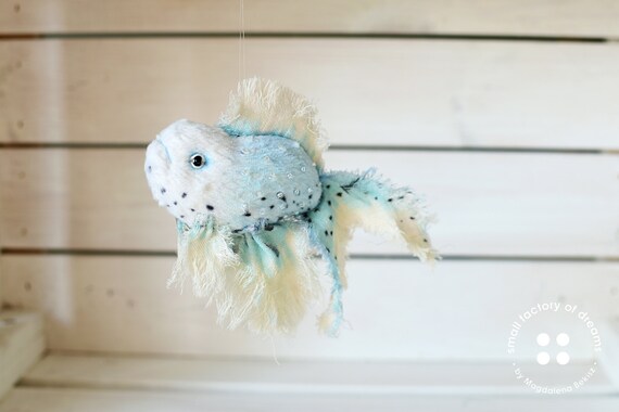 Ocean Mist Fish Textile Sculpture | Etsy