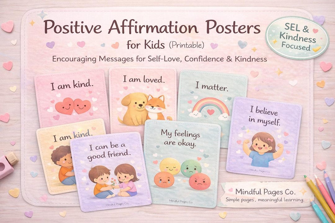 Positive Affirmation Posters for Kids (printable) - Etsy
