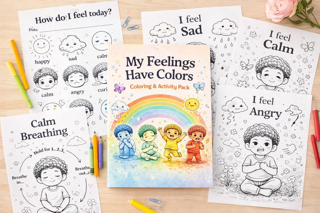 My Feelings Have Colors – Kids Coloring Book for Emotions With Bonus ...