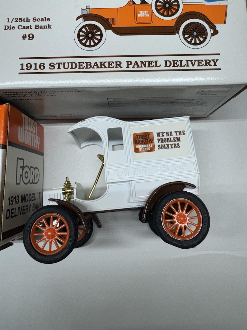 Vintage 1980s-90s Trustworthy Ertl , Spec Cast Antique Bank Truck Lot ...