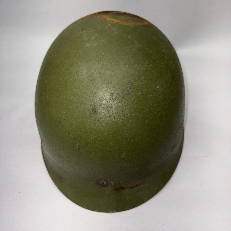 WW2 Vietnam Era M1 US Military Pot Helmet With Chin Strap Steel Front ...