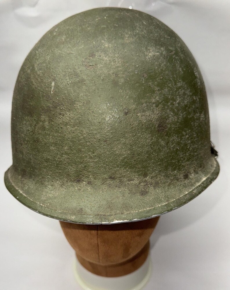 WW2 Vietnam Era M1 US Military Pot Helmet With Chin Strap Steel Front ...