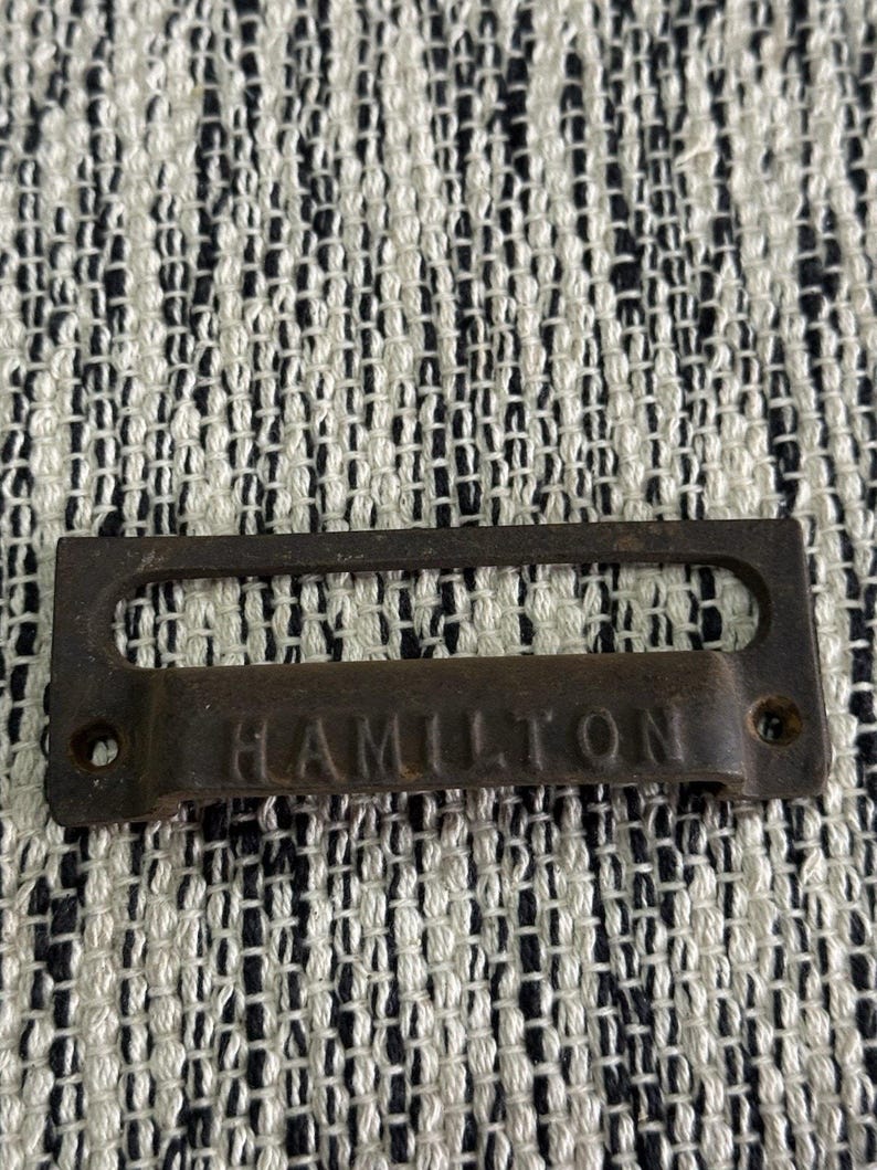 4" Antique 1920’s Hamilton Style Cast Iron Drawer Pull - Etsy