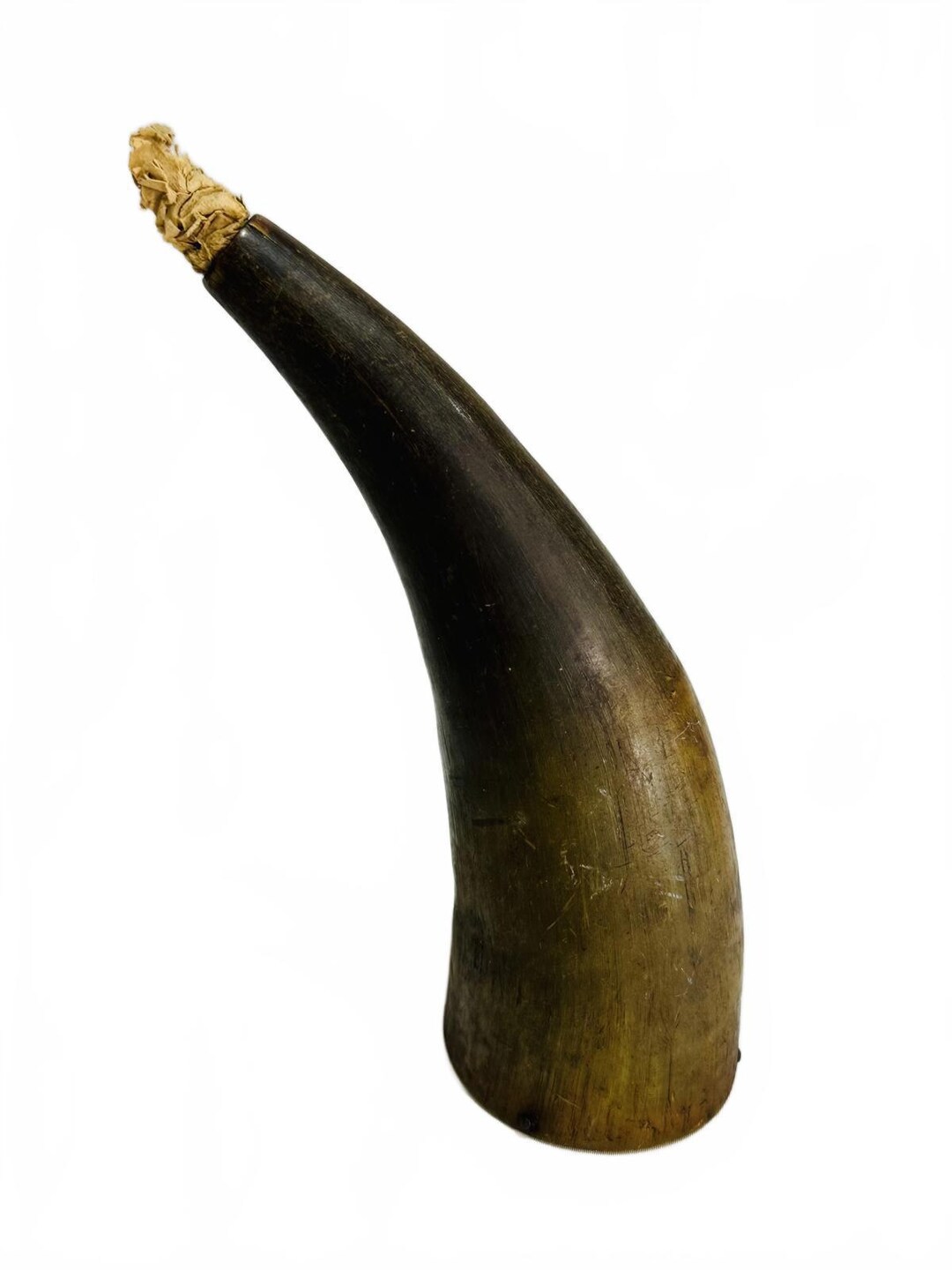 Gun Powder Horn Antique 19th Century Hand Carved Authentic Historical ...