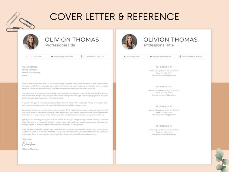 Modèle de CV ATS Word, Canva, modèle de CV professionnel, CV basique et ...