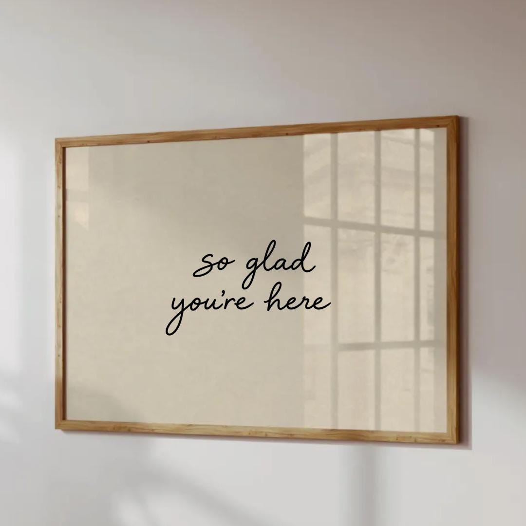 So Glad You're Here Print: Entryway Wall Art, Guest Room Decor (digital ...