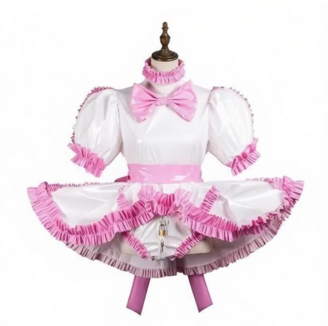 Maid White PVC Lockable Dress Cosplay Unisex Tailor-made - Etsy