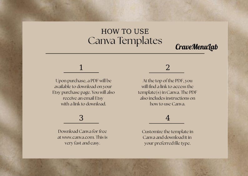 Minimal Coffee Shop Menu Template, Editable Cafe Menu (canva PDF ...