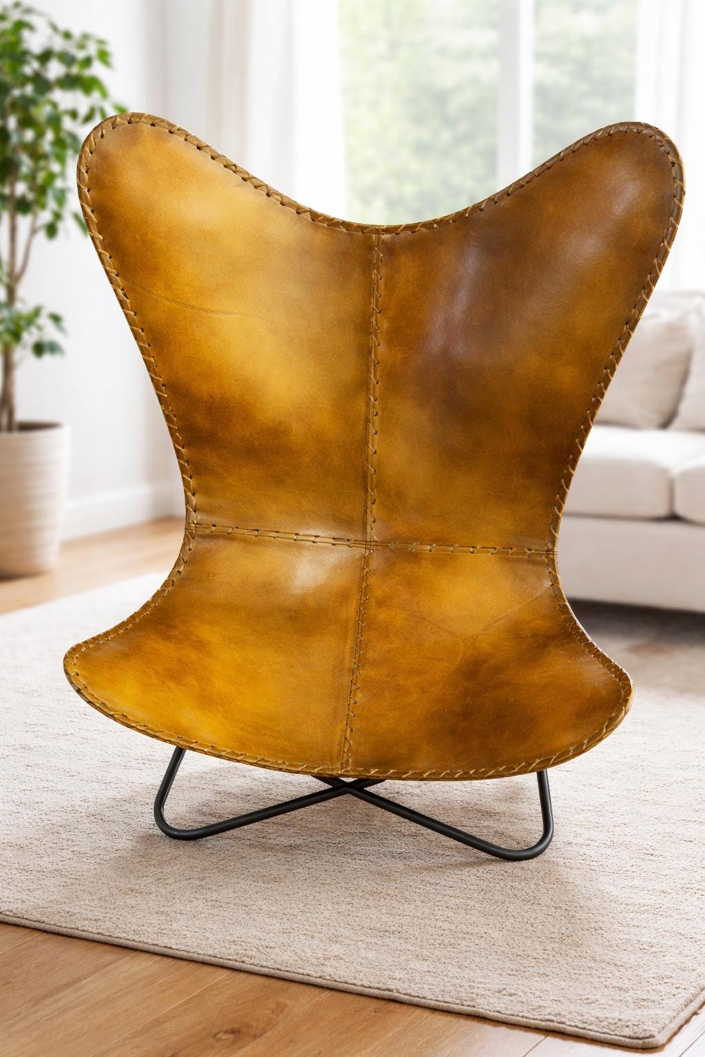 Leather Butterfly Chair Cover
