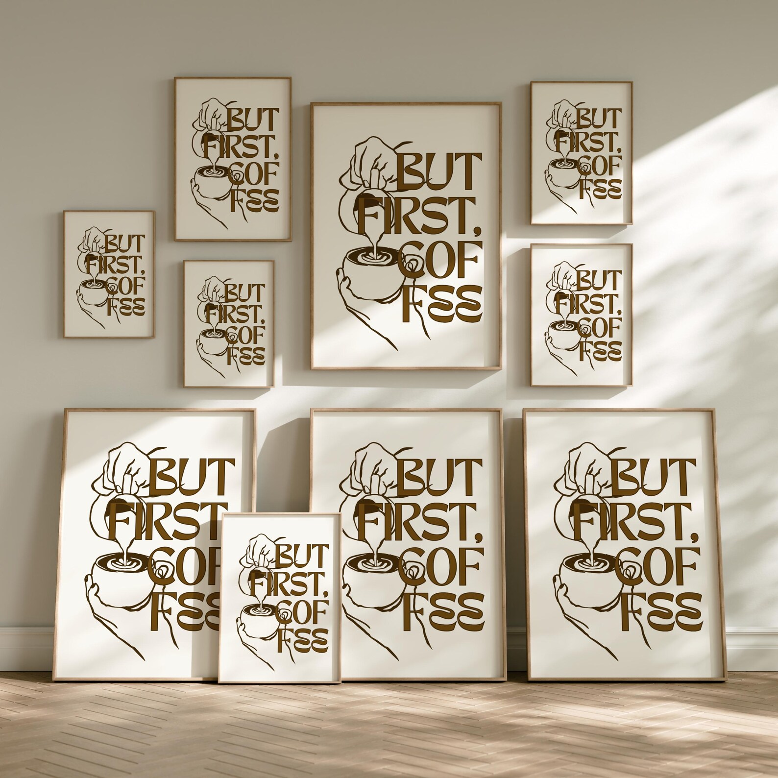 But First Coffee Wall Art | Coffee Shop Poster | Bar Kitchen Decor ...