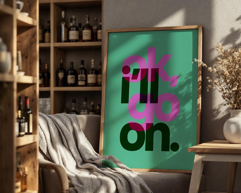 Bold Colourful Typography Print | Text Wall Poster - Etsy UK