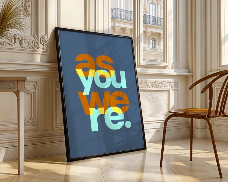 As You Were Print | Kurt Vonnegut Poster Bold | Overlapping Typography ...
