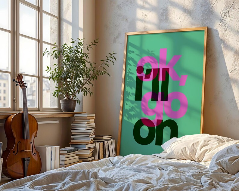 Bold Colourful Typography Print | Text Wall Poster - Etsy UK