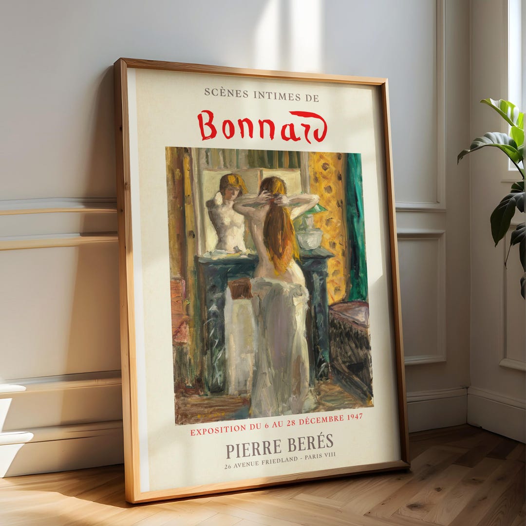 Bonnard "scènes Intimes" Exhibition Poster, Vintage Impressionist Art ...
