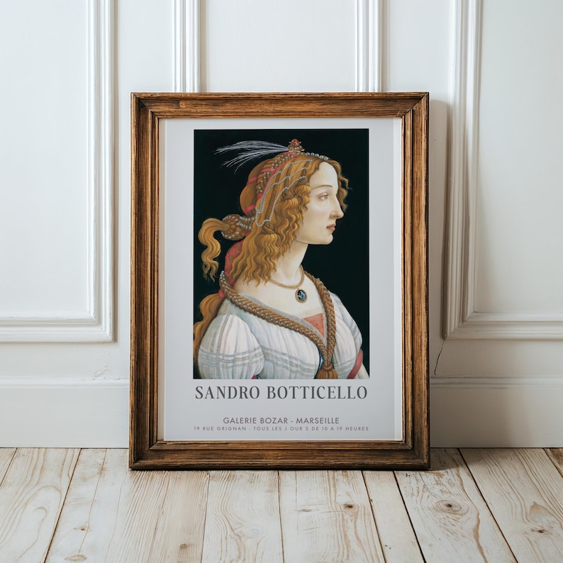 Botticelli Woman Portrait Print, Renaissance Florentine Art Poster - Etsy