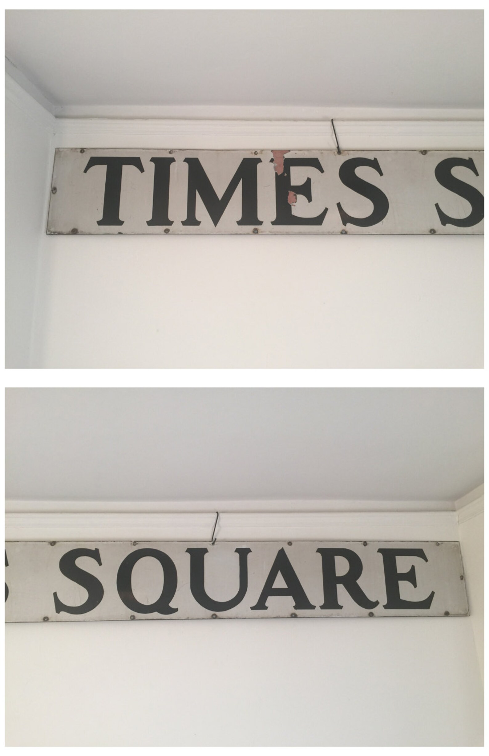 Times Square Subway Station Sign NYC IRT Antique Original Manhattan ...