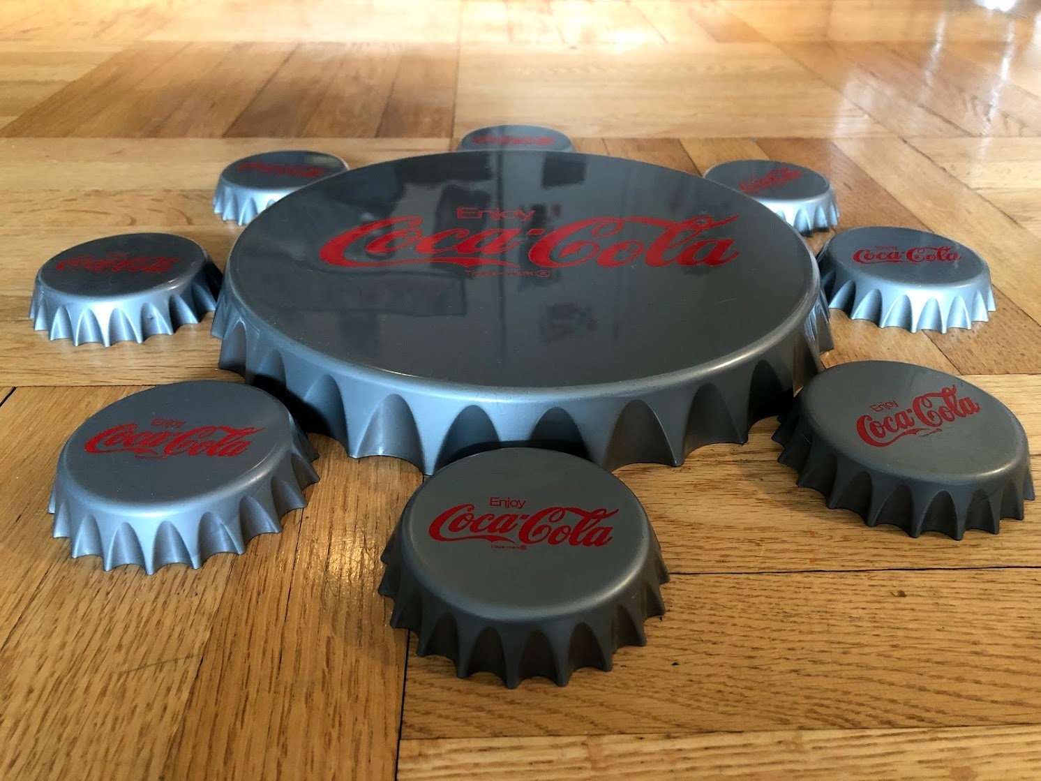 Enjoy Coca Cola Bottle Cap Coke Coaster Set Soda Pop Vintage | Etsy
