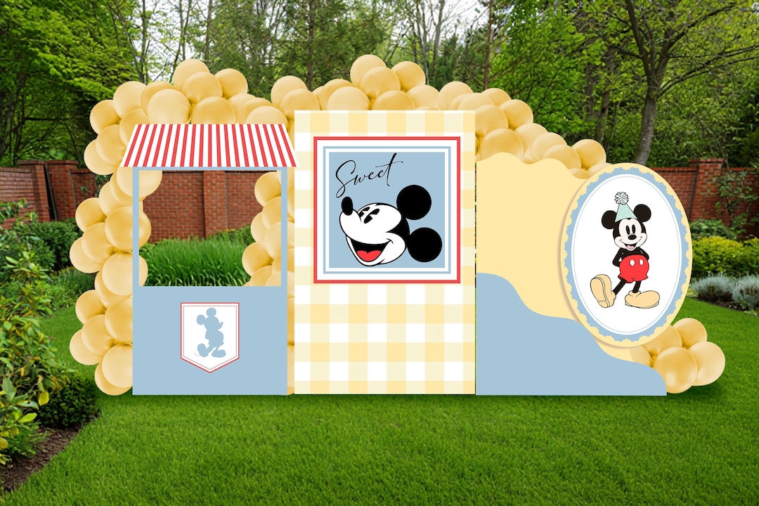 Mickey Backdrop and Yard Cutouts for Birthday Celebrations - Etsy