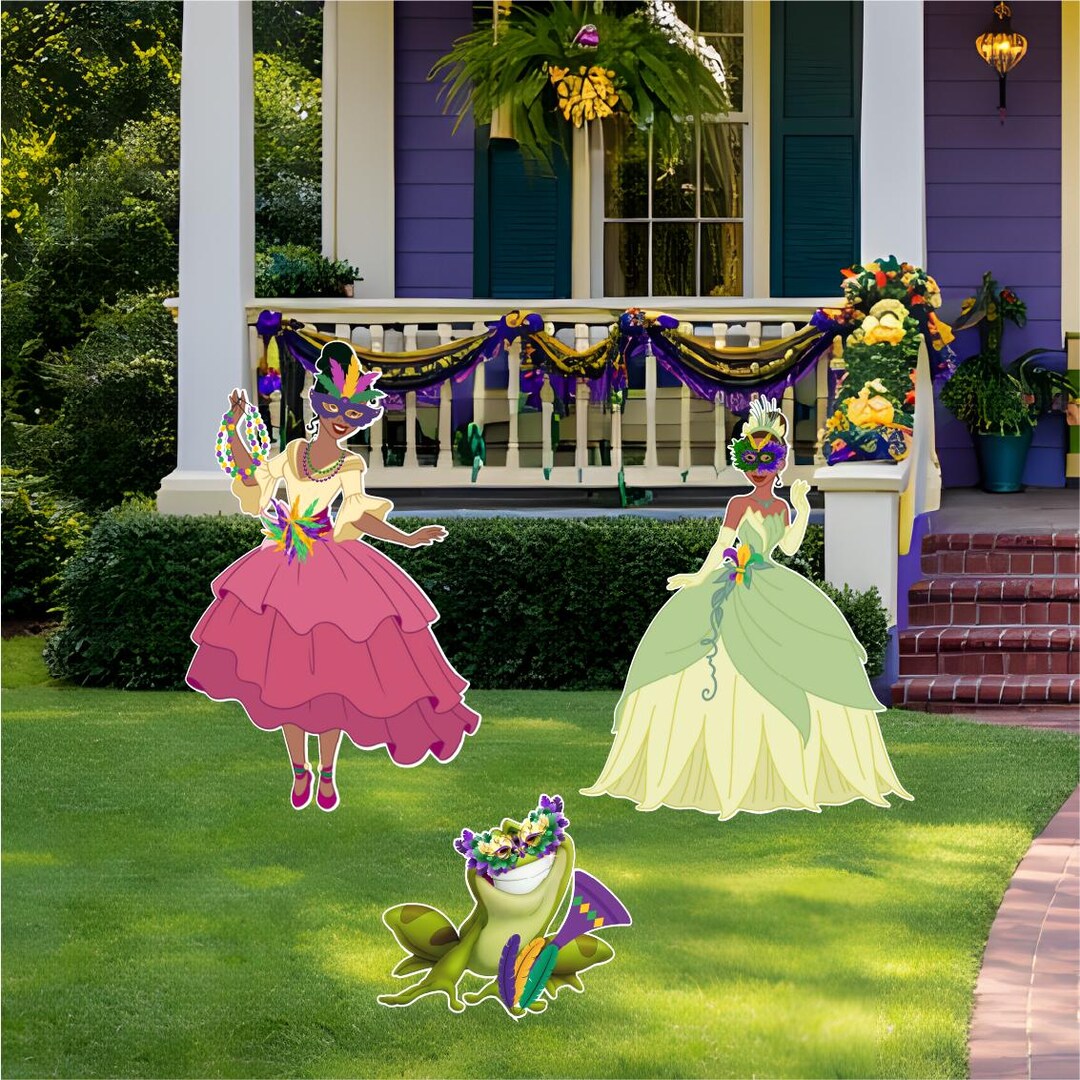 Mardi Gras Yard Decor – Princess Tiana and the Frog Inspired Cutout - Etsy