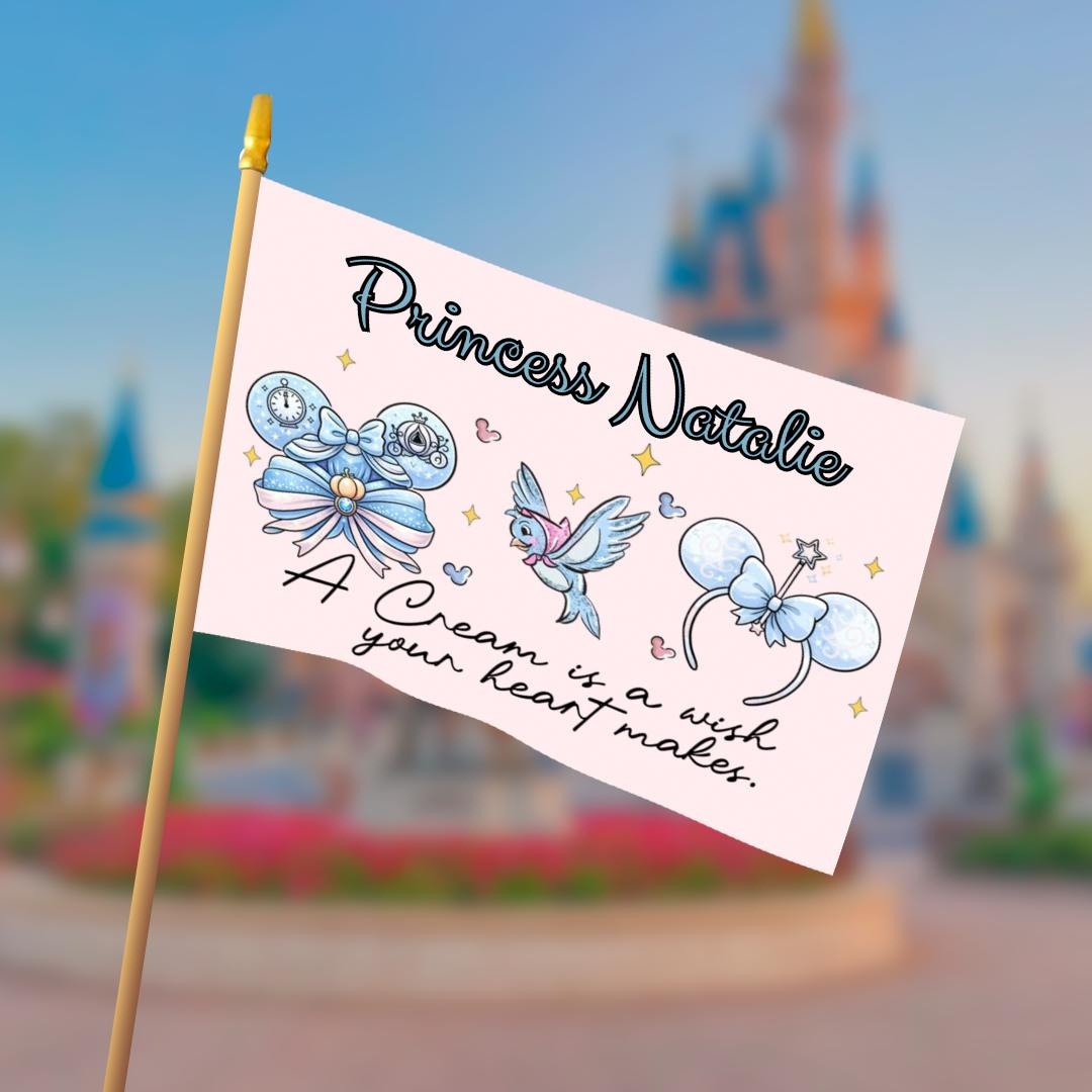Personalized Cinderella Princess Stroller Flag, Disney Princess ...
