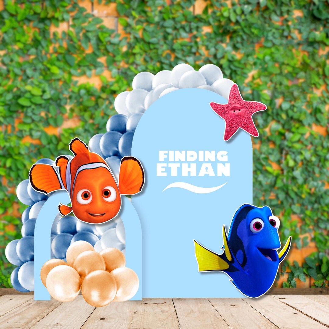 Finding Nemo Birthday Backdrop Set and Yard Cutouts - Ocean Theme Party ...