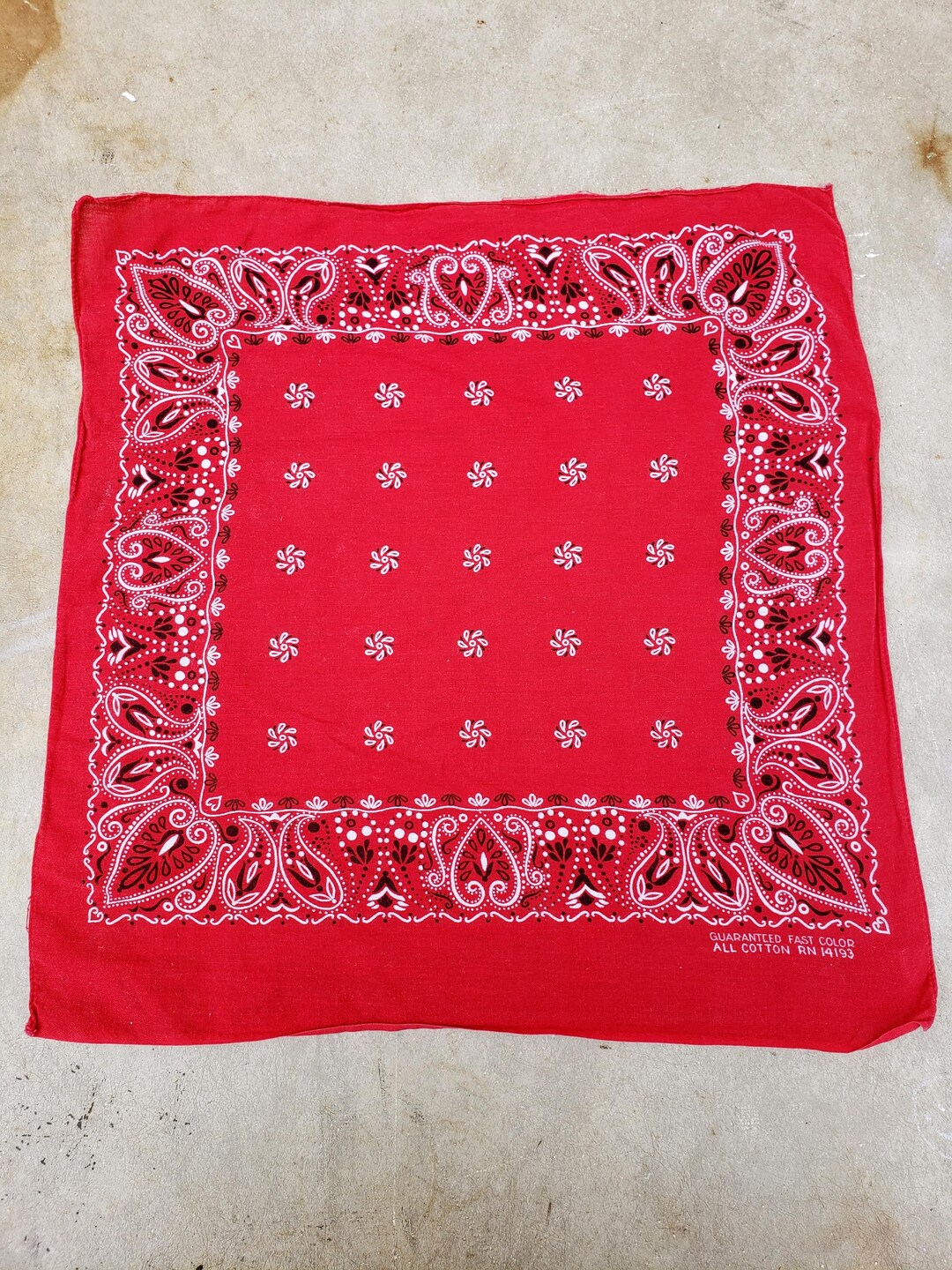 50s 60s Small Fast Color Bandana RN 14193 - Etsy