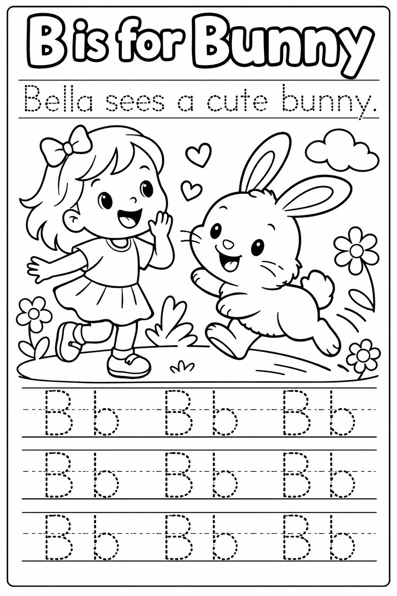 Preschool ABC Coloring & Tracing Story Book for Kids | Kindergarten ...