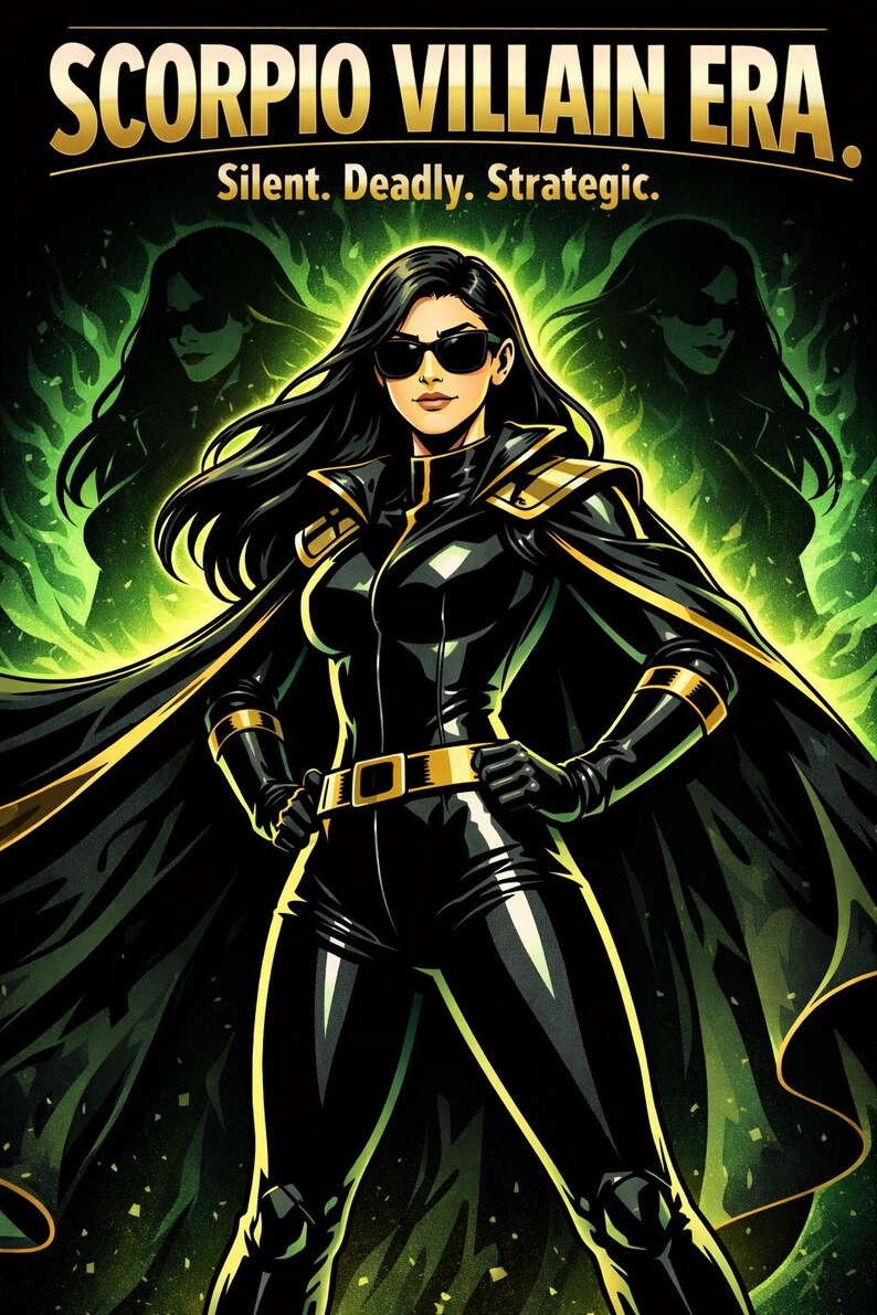 Buy Scorpio Villain Era Digital Zodiac Art | Printable Wall Poster ...