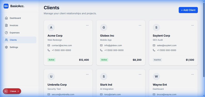 Freelancer Accounting App | Next.js Source Code | Invoice Generator ...