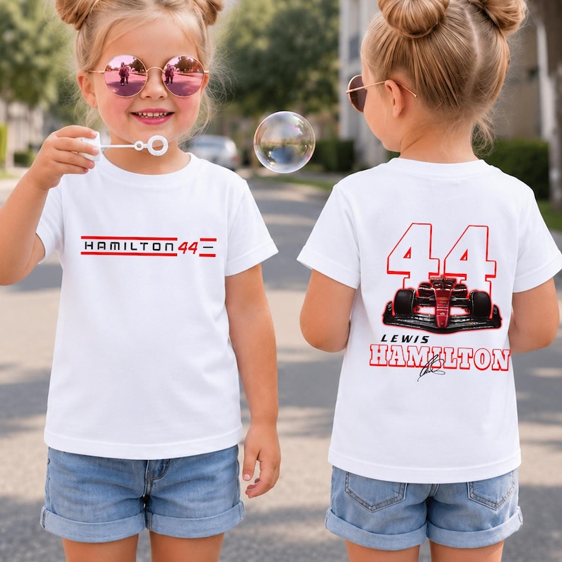 Lewis Hamilton 44 Kids Tee | Formula 1 Racing Baby Bodysuit | Red Team ...