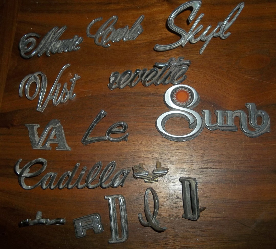 True Vintage Metal / Chrome Car Emblems Auto Art steampunk - Etsy