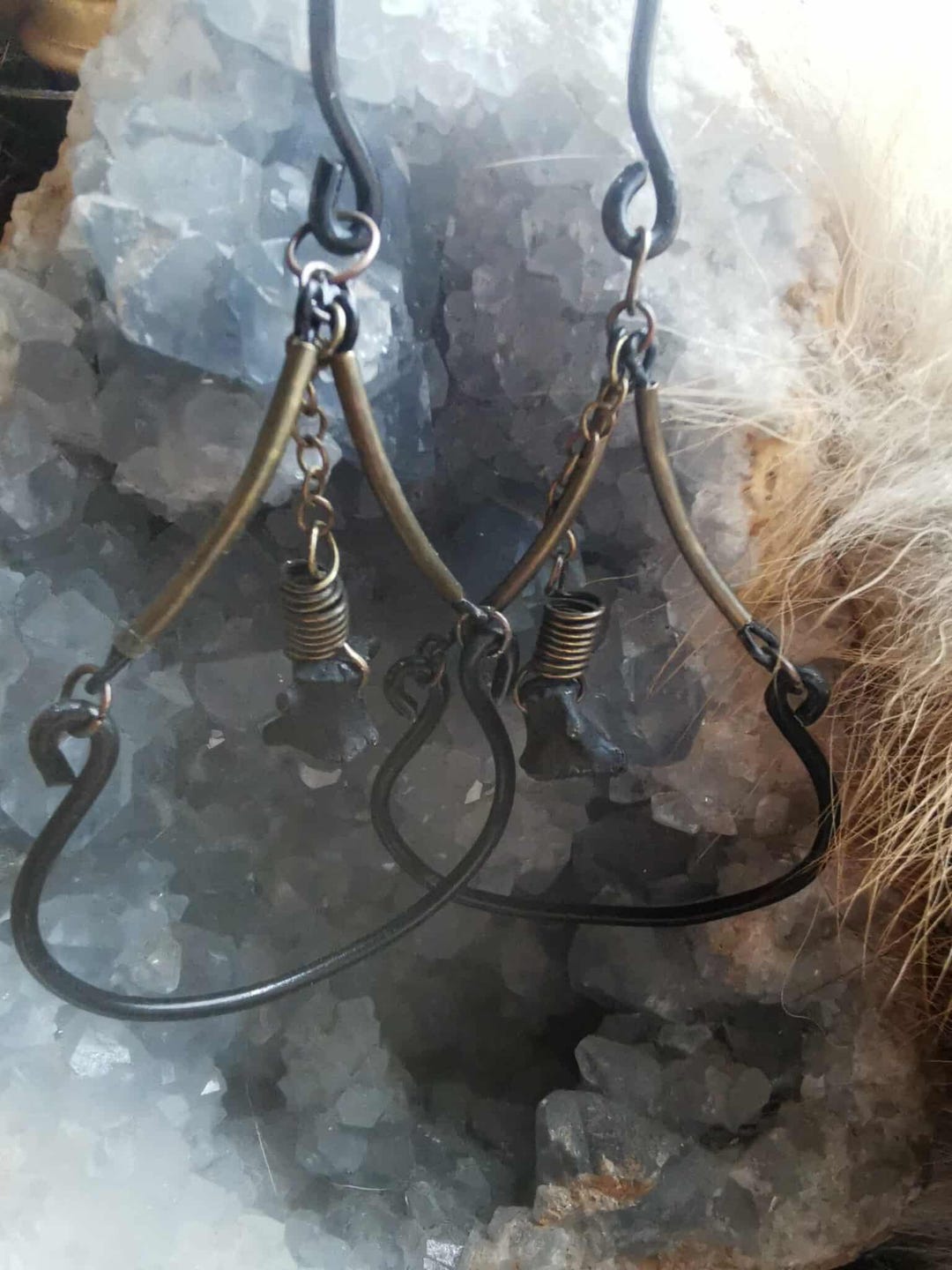 PLUG Special Earring - Badger Bone and Representation of a Knarr (knǫrr ...
