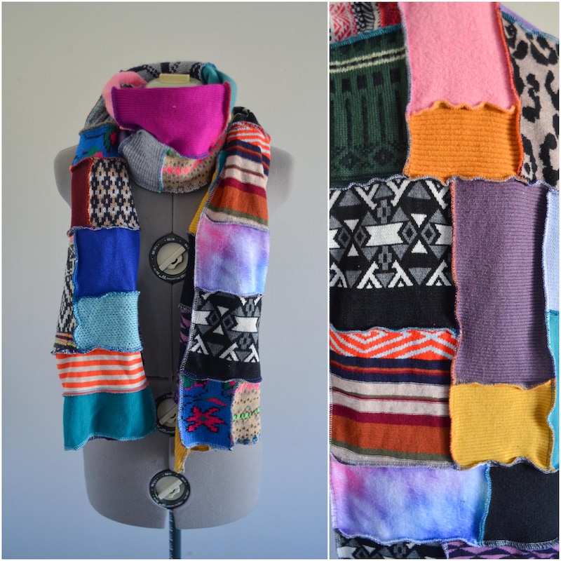 Upcycled Scarf - Etsy