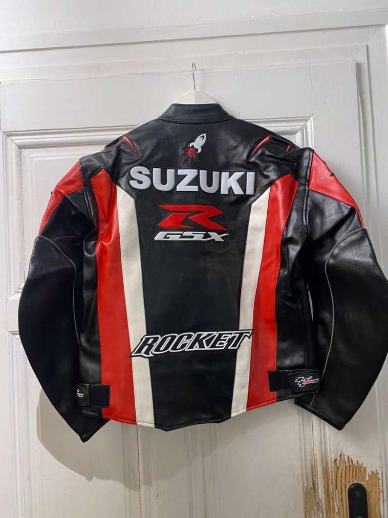Suzuki Yoshimura Racing Jacket, Motorcycle Moto GP Biker Jacket, CE ...