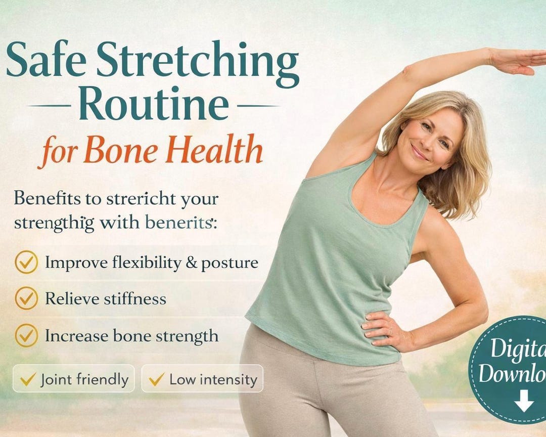 Gentle Stretching for Bone Health | 7 Safe Low Impact Exercises PDF for ...