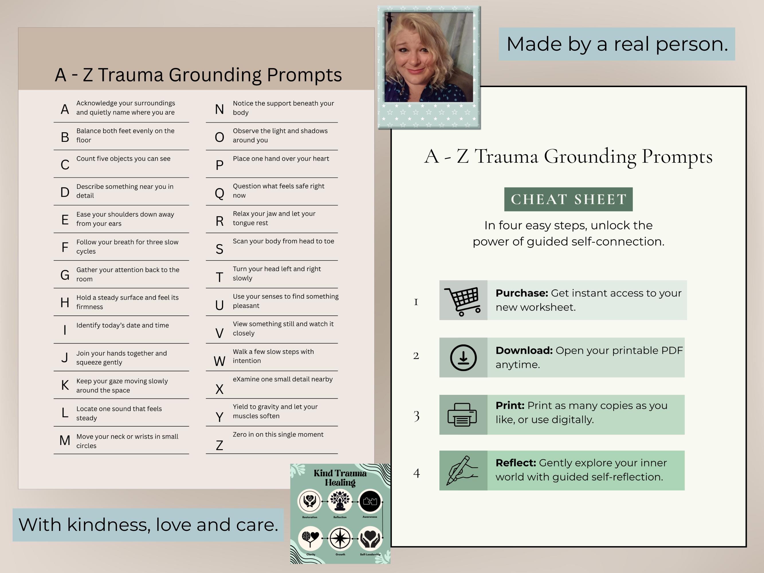 A-Z Trauma Grounding Prompts | Somatic Resets and Flashback Management ...
