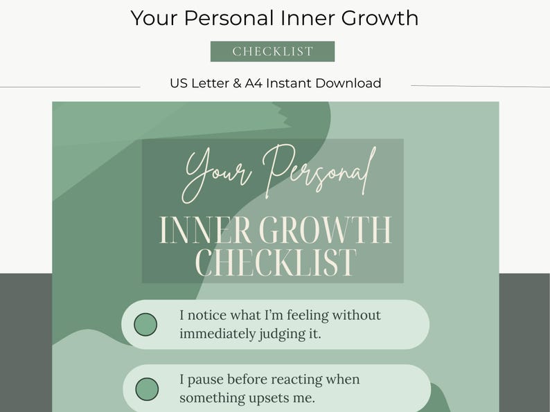 Inner Growth Checklist | Ifs-inspired Emotional Awareness & Self ...