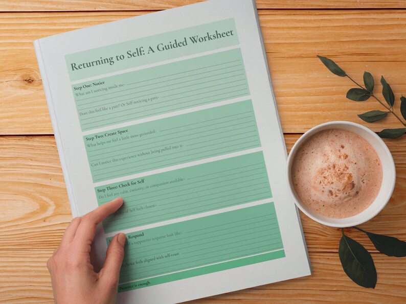 IFS Parts Work Worksheet Printable | Self Reflection Therapy Guide ...