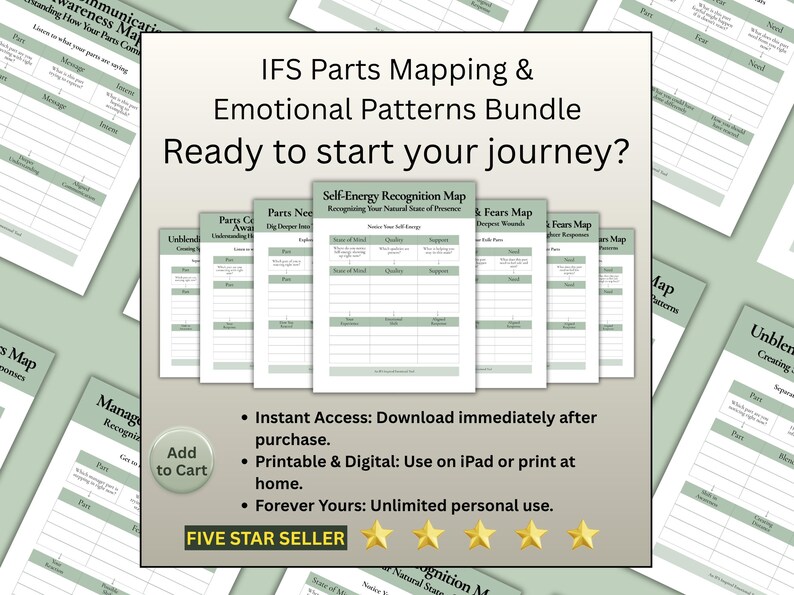IFS Parts Mapping & Emotional Patterns Bundle | Break Triggers ...
