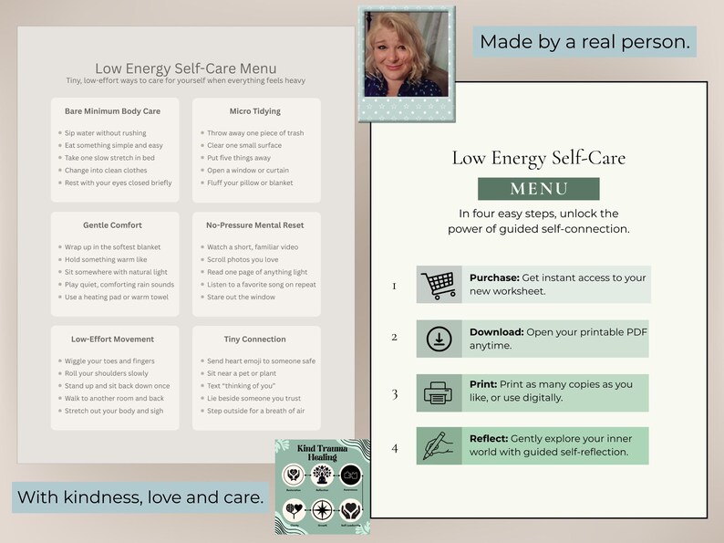 Comfort Skills Menu Printable | Self Care & Emotional Support Worksheet ...